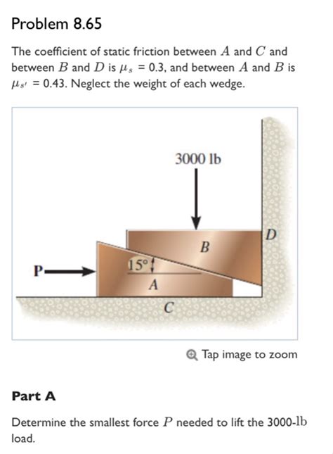 Solved Problem The Coefficient Of Static Friction Chegg