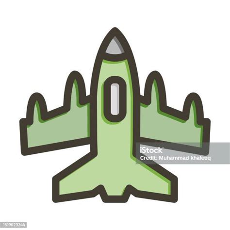 제트 굵은 선은 개인적이고 상업적인 사용을 위한 색깔을 채웠습니다 0명에 대한 스톡 벡터 아트 및 기타 이미지 0명 가득 찬 군사 Istock