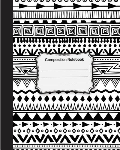 Composition Notebook Boho Black And White College Ruled Babe Notebooks Subject Daily
