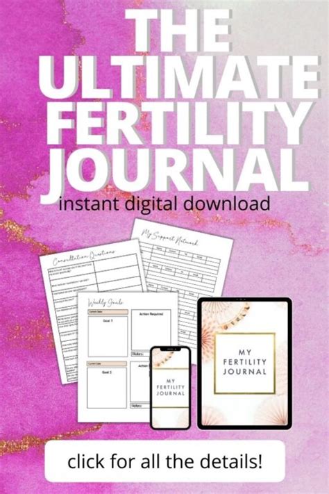 Fertility Journal Printable Ttc Day Planner Seaside Sundays