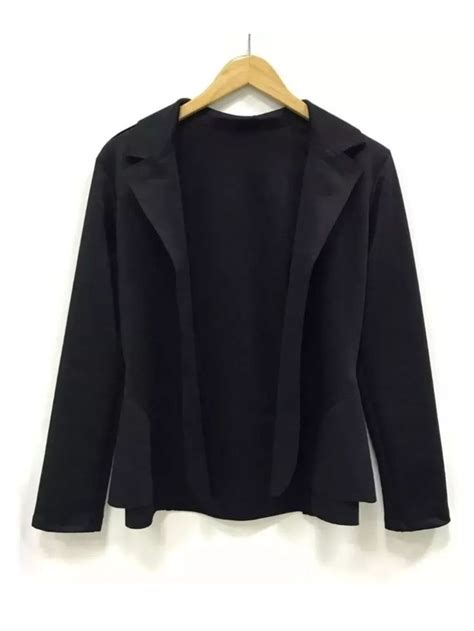 Blazer Feminino Casaco De Neoprene Manga Longa Acinturado Blazers For Women Clothes For Women