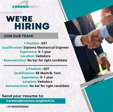 Vinod Yadav On Linkedin Cosmos Engitech Recruitment 2024 Freshers