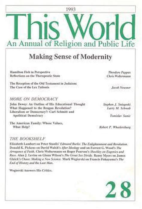Making Sense Of Modernity Paul Gottfried 9781560007265 Boeken