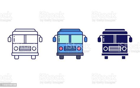 Ligne Dautobus Scolaire Et Icône De Glyphe Isolée Sur Fond Blanc