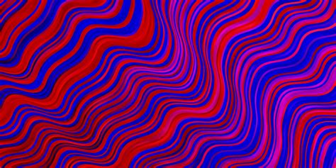 Light Blue Red Vector Pattern With Curves Gradient Illustration In