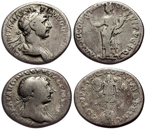 Romeinse Rijk Trajan 98 117 N Chr Zilver Two AR Catawiki