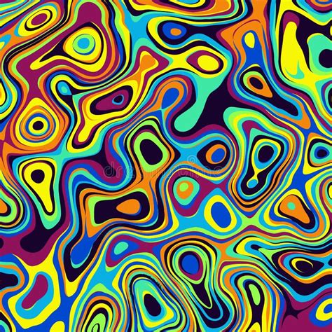 Abstract Psychedelic Vector Background Stock Vector Illustration Of