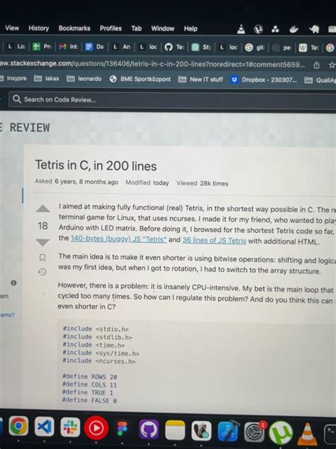 Najib Ghadri On Linkedin Today I Found Out That My C Tetris Code I
