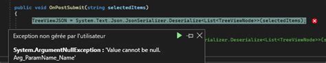 Jsonconvert Systemargumentnullexception Value Cannot Be Null Arg