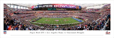 2022 Super Bowl Los Angeles Rams Vs Cincinnati Bengals Panoramic Art