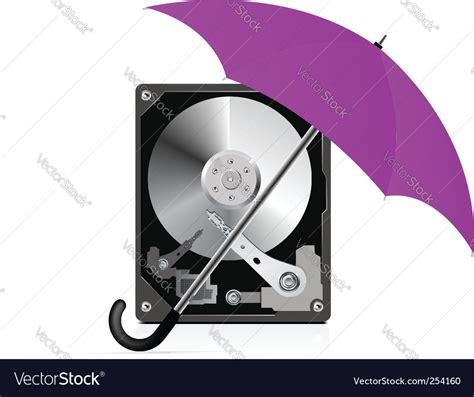 Hard Disk Drive Protection Royalty Free Vector Image