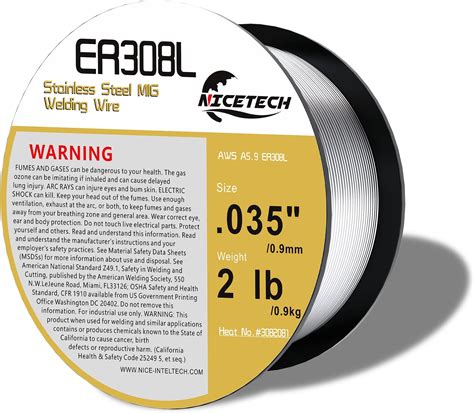 ER308L .030" .035" Mig Stainless Steel Welding Wire 10 lb & 25lb Spool ...
