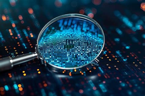 Fingerprint Magnifying Glass Binary Code Security Stock Illustrations 77 Fingerprint