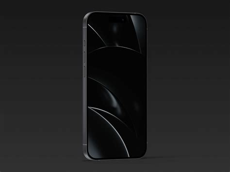 Iphone 15 Pro Mockup Side Angle Isolated