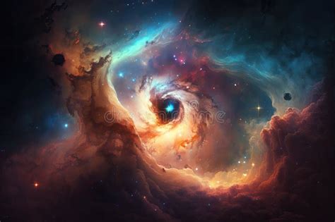 Nebula In Space Stars And Planets In Cosmic Nebula Bright Light From