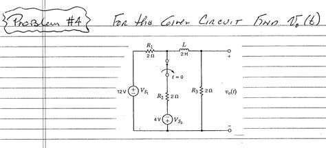 Solved Problem For The Given Circuit Find V T Chegg Com