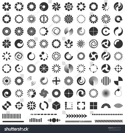 Loading Indicators Vector Set Stock Vector Royalty Free 585751013