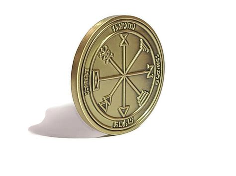 First Pentacle Of Jupiter 72 Names Of God Kabbalah King Solomon Coin