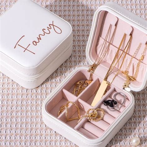 Personalized Jewelry Box Travel Jewelry Case Bridesmaid Etsy