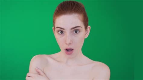 Surprised Redhead Woman Posing On Camera Stock Video Kotin