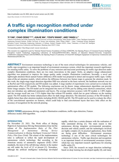 Pdf A Traffic Sign Recognition Method Under Complex Illumination