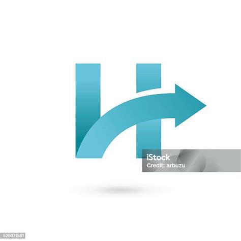 알파벳 H 화살표 휘장 아이콘크기 디자인 템플릿 요소는 알파벳 H에 대한 스톡 벡터 아트 및 기타 이미지 알파벳 H 0명