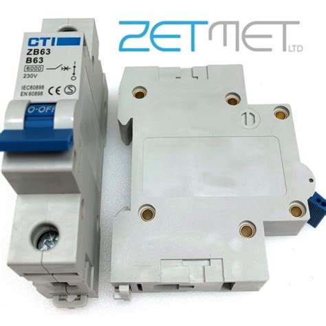 CTI ZB63 63 Amp Single Pole Type B 6kA 230V Miniature Circuit Breaker MCB