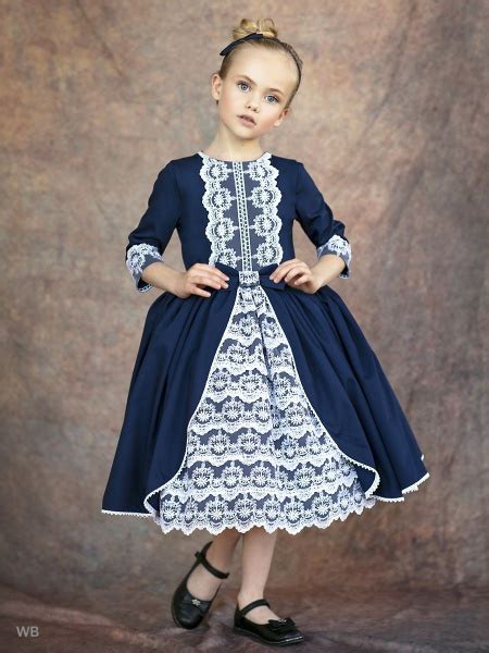 Платье De Lis Kids синее 128, Девочки, Демисезон, размер 128, материал ...