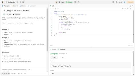 Resolved The Longest Common Prefix Problem Priya Rathor Posted On