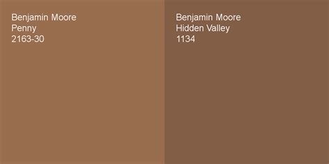 Benjamin Moore Penny Vs Benjamin Moore Hidden Valley Comparison
