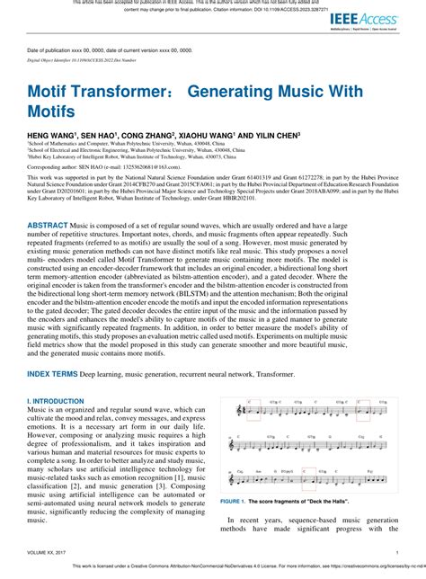 Pdf Motif Transformer Generating Music With Motifs