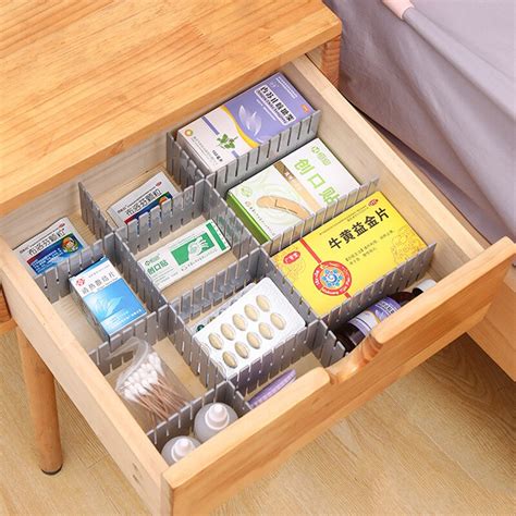 4 Pcs Drawer Storage Partition Board Plastic Parti Vicedeal