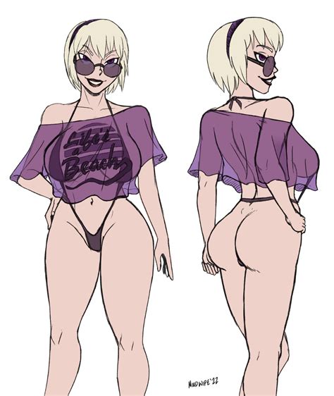 Rule 34 Anal Attached Clothing Anally Anchored Clothing Bikini Blonde