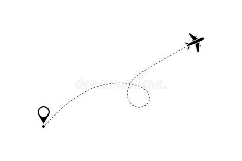 Route Icon Two Points With Dotted Path And Location Pin Route