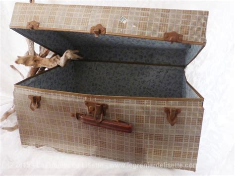 Ancienne Grande Valise En Carton Le Grenier De Lisette