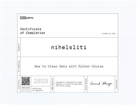Completed Data Cleaning Course From Codecademy Nihel Sliti Posted On