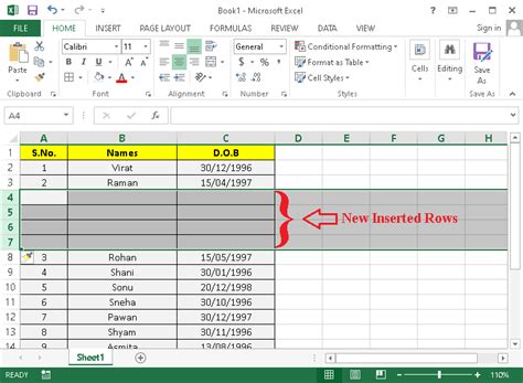 Excel Insert Row Shortcut Online Tutorials Library List