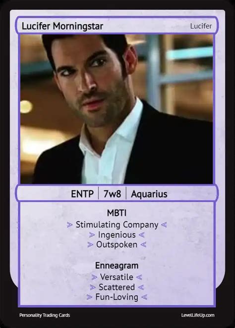 Lucifer Morningstar Enneagram MBTI Personality Type Level Life Up