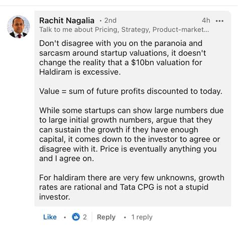 Satyarth Priyedarshi On Linkedin Valuation Bhaavbhagwanche