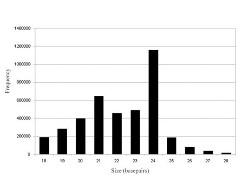 Size Distribution Of Sequenced Short Rnas Download Scientific Diagram