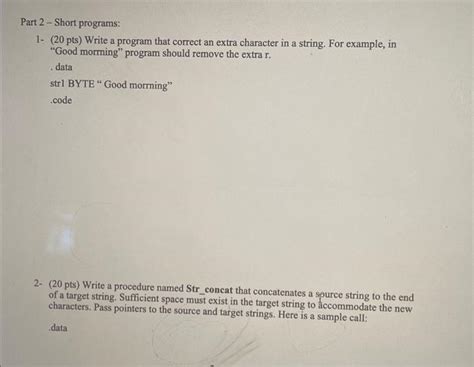 Solved Part 2 Short Programs 1 20 Pts Write A Program Chegg