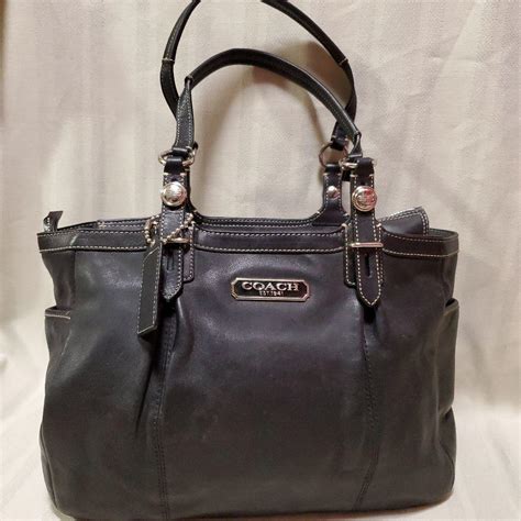 Coach レザートートバッグ 黒 ブラック 牛革 本革 コーチ メルカリ