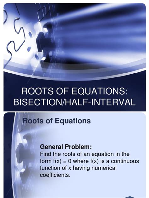 roots of equations bisection half interval pdf