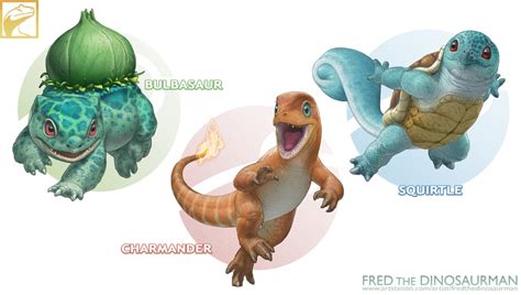 Bulbasaur Squirtle And Charmander Pokemon Drawn By Fredward Danbooru