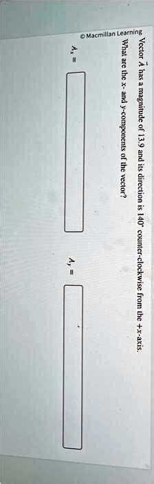 solved a what are the xand y components of the vector a