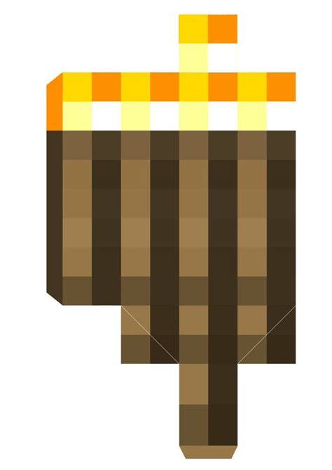 Minecraft Torch On Wall Minecraft Paper Crafts Home Diy