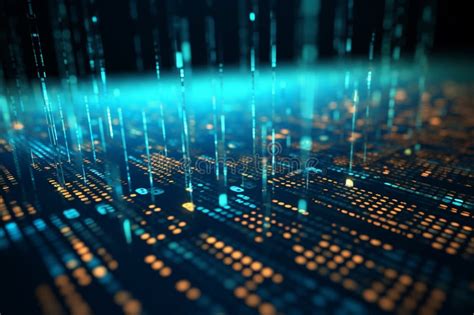 Binary Code And Data Storage Collide In A Futuristic 3d Rendering Of
