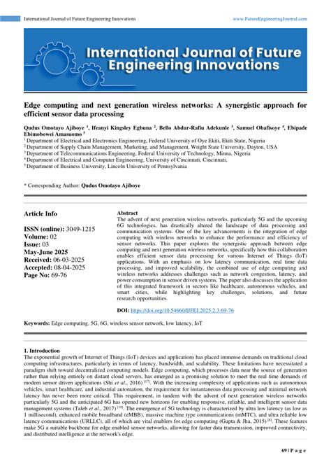 Pdf Edge Computing And Next Generation Wireless Networks A Synergistic Approach For Efficient