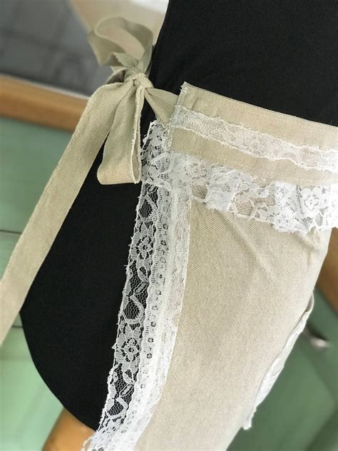 Apron Rustic Kitchen Apron Chic Shabby Apron Shabby Style Etsy