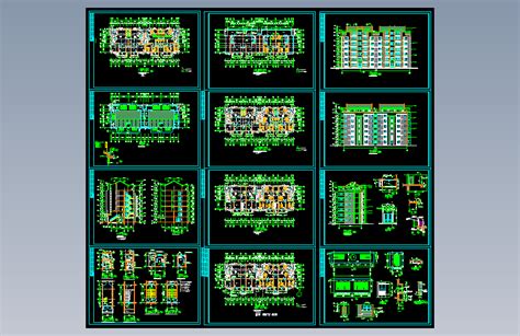 某框架结构多层住宅楼设计cad全套建筑施工图（甲级院设计）autocad 2007模型图纸下载 懒石网